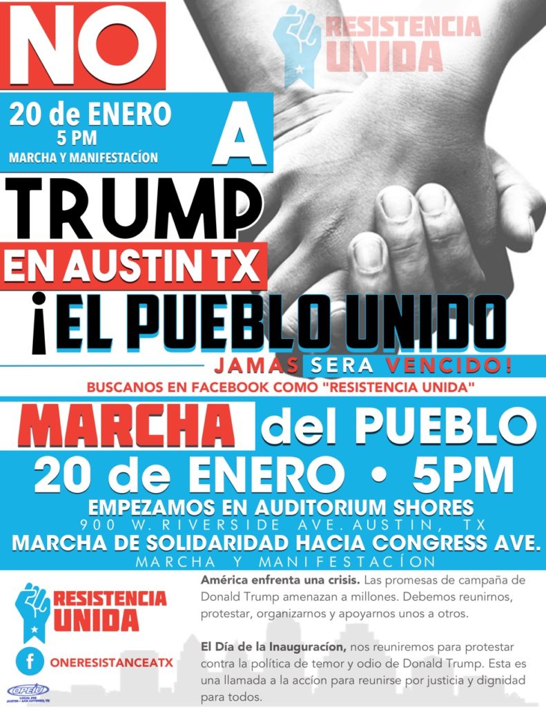 Mark McKim : METRO | Protesta la toma de posesión de Trump en Austin ...